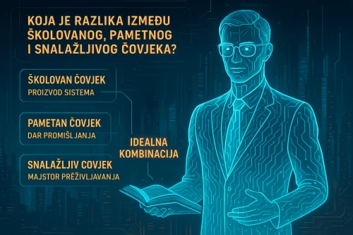 Koja je razlika između školovanog i snalažljivog? | Kriptoentuzijasti
